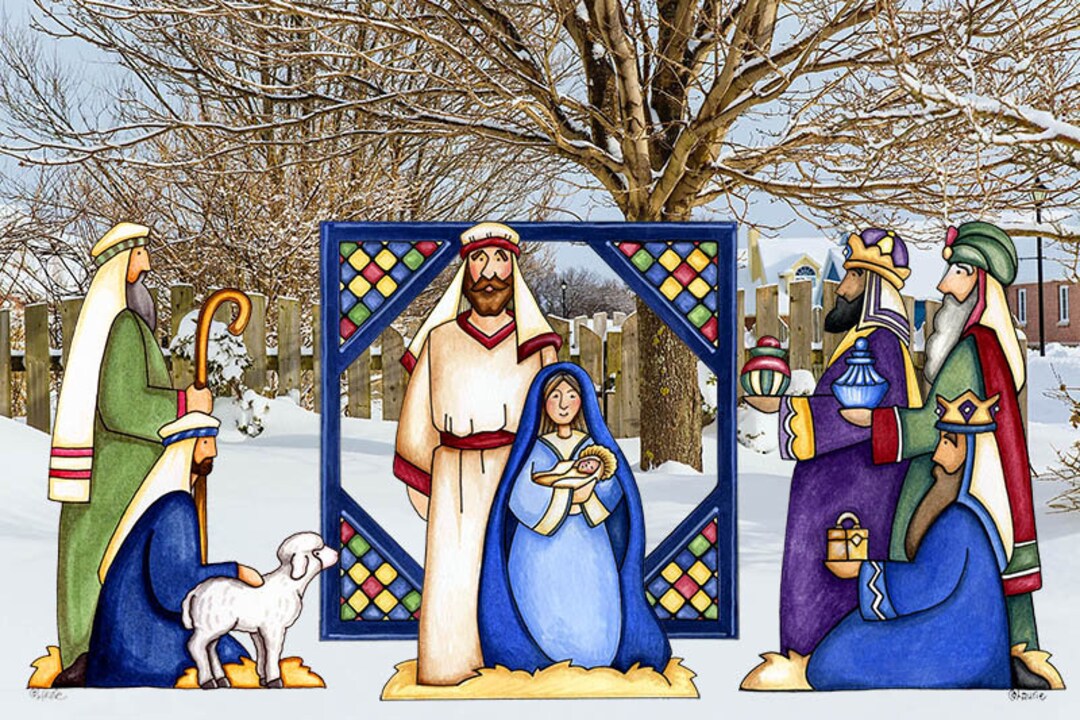 Nativity Decor Christmas Props Nativity Outdoor Display - Etsy