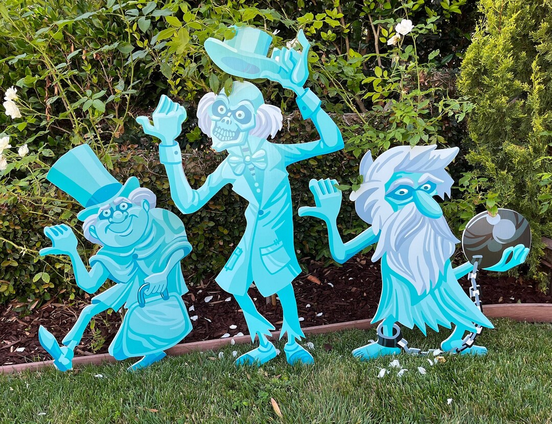 Hitching Ghosts - Halloween Yard Art - Hitchhiker Ghosts - - Etsy
