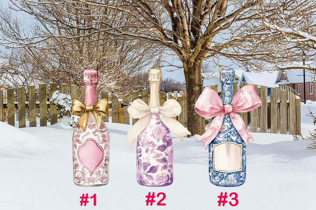 Champagne Bottle Prop, Holiday Champagne Bottle Decor, Valentine Easter ...