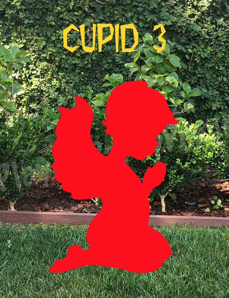 ONE (1) Cupid Valentine Prop - One (1) Valentine Yard Art - One (1 ...