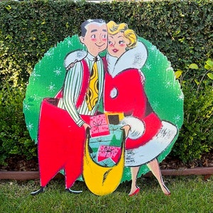 Vintage Christmas Decor Storefront Vintage Holiday Prop Christmas Event ...