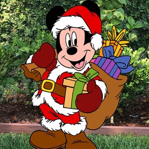 One (1) Santa Mickey Christmas Prop - Santa Holiday Decor - Etsy