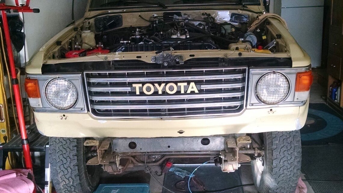 FJ60 FJ55 FJ40 Headlight Cover Stone Guards BLACK With Mounting Tabs Fj ...