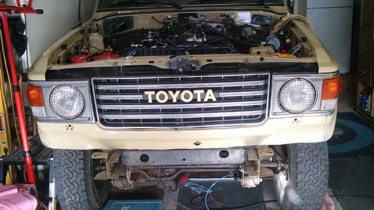 FJ60 FJ55 FJ40 Headlight Cover Stone Guards BLACK With Mounting Tabs Fj ...