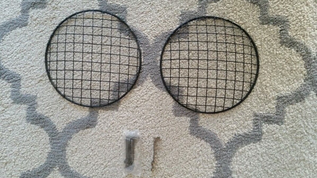 FJ60 FJ55 FJ40 Headlight Cover Stone Guards BLACK With Mounting Tabs Fj ...