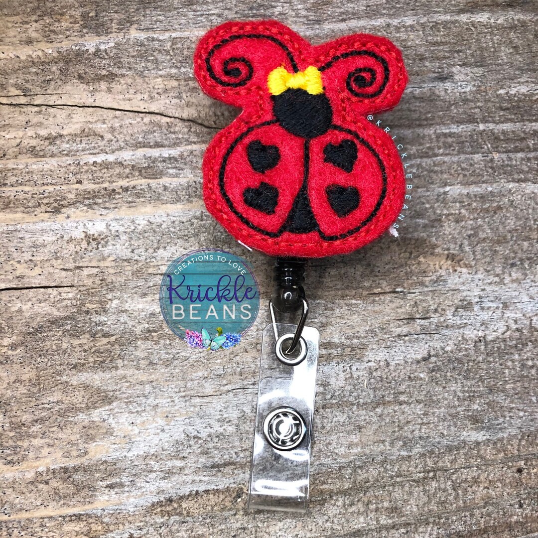 Lady Bug Badge Reel, Retractable Badge Reel, Nurse Badge Reel ...