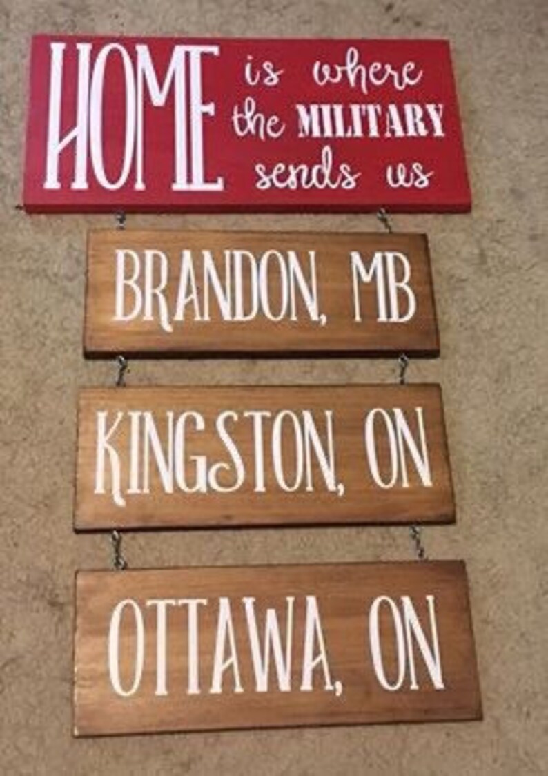 Home is Where, Military Places Lived Wood Sign, Military Base Sign ...
