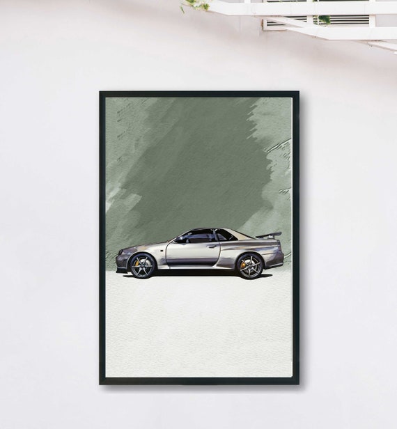 Nissan Skyline GT-R R34 Poster GTR Car Poster - Etsy
