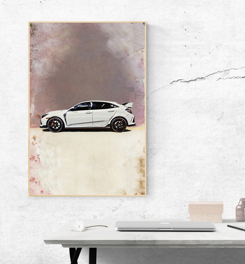 Honda Civic Type R Car Print, Car Poster, Honda Wall Art, JDM Cars - Etsy