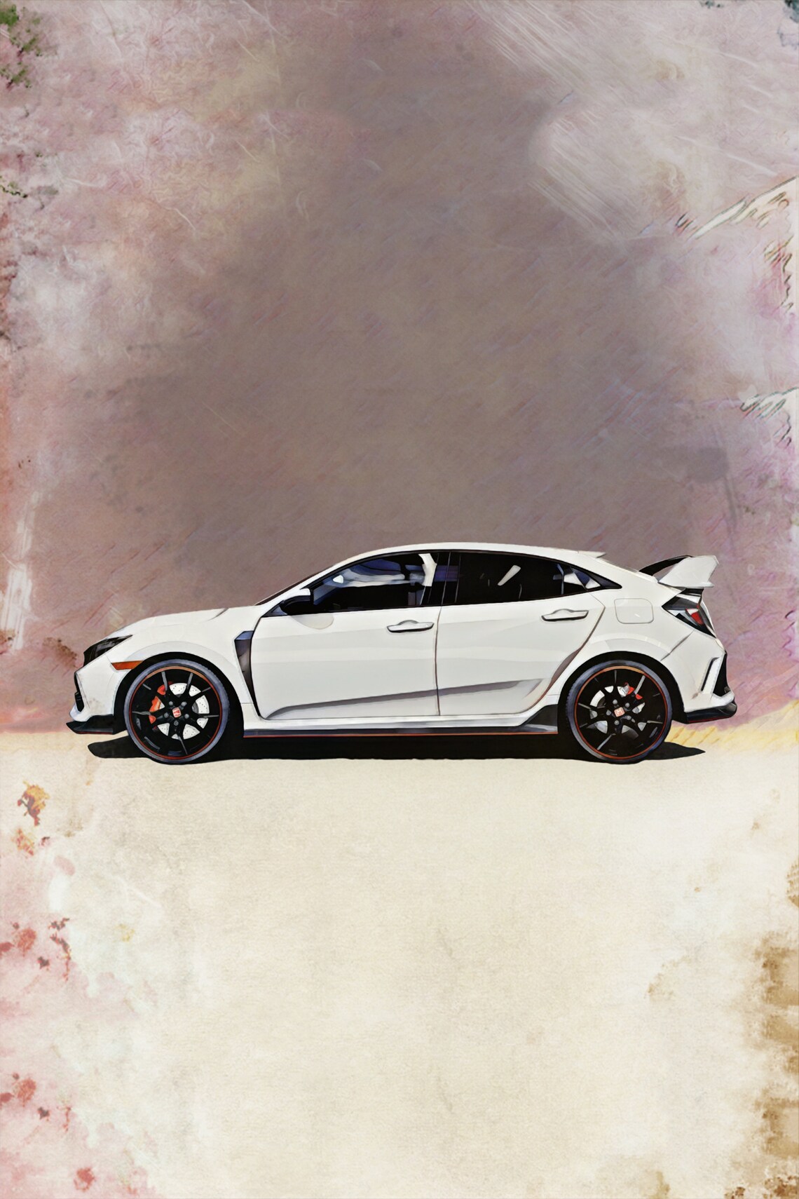 Honda Civic Type R Car Print, Car Poster, Honda Wall Art, JDM Cars - Etsy