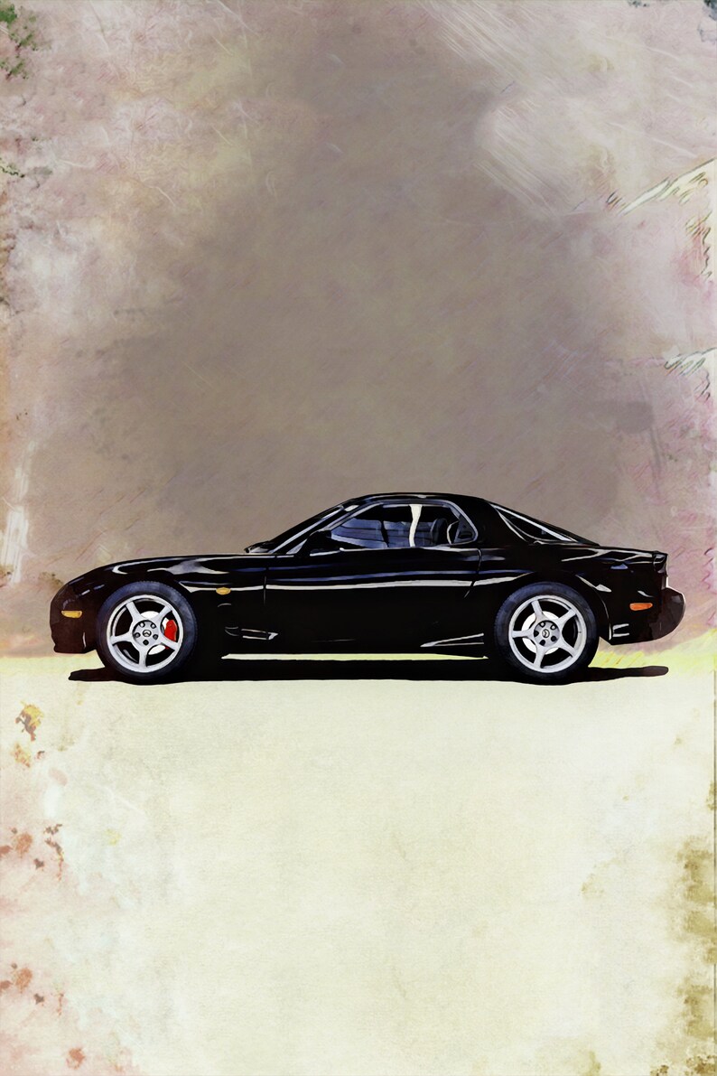 Mazda RX7 Car Poster, RX-7 Car Print, Mazda Gift, JDM Car Wall Art - Etsy