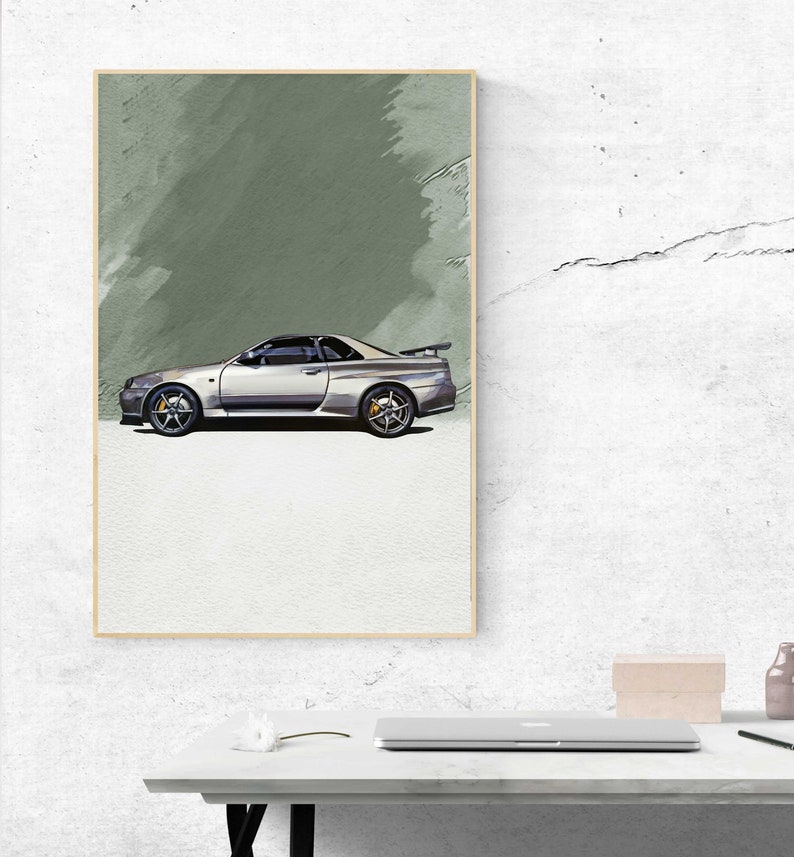 Nissan Skyline GT-R R34 Poster, GTR Car Poster - Etsy