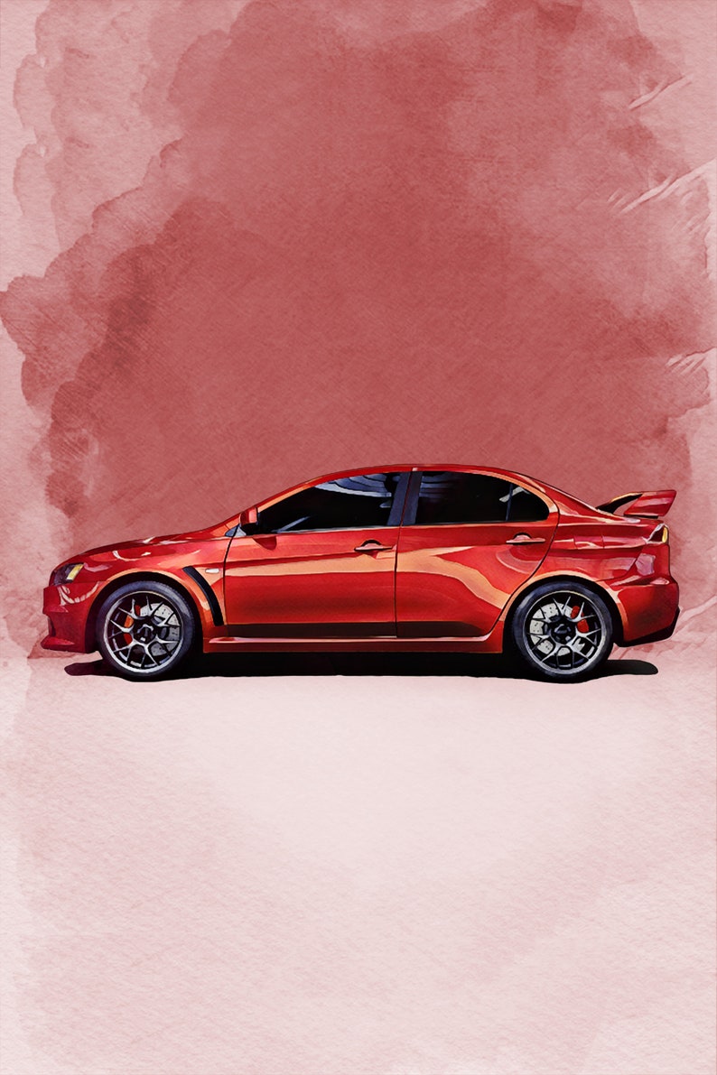 Mitsubishi Evo X Car Poster Car Wall Art Evo X Car Print - Etsy.de