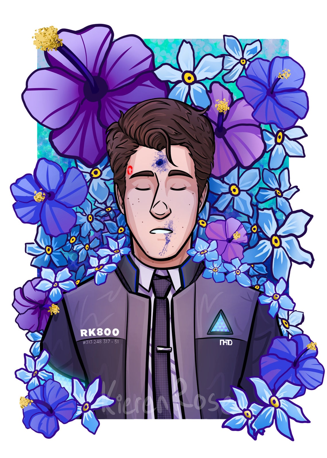 RK800 Connor 5x7 Art Print - Etsy
