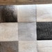 Grey : Hand Patched and Hand Stitched Cowhide Rug, Squares - Etsy