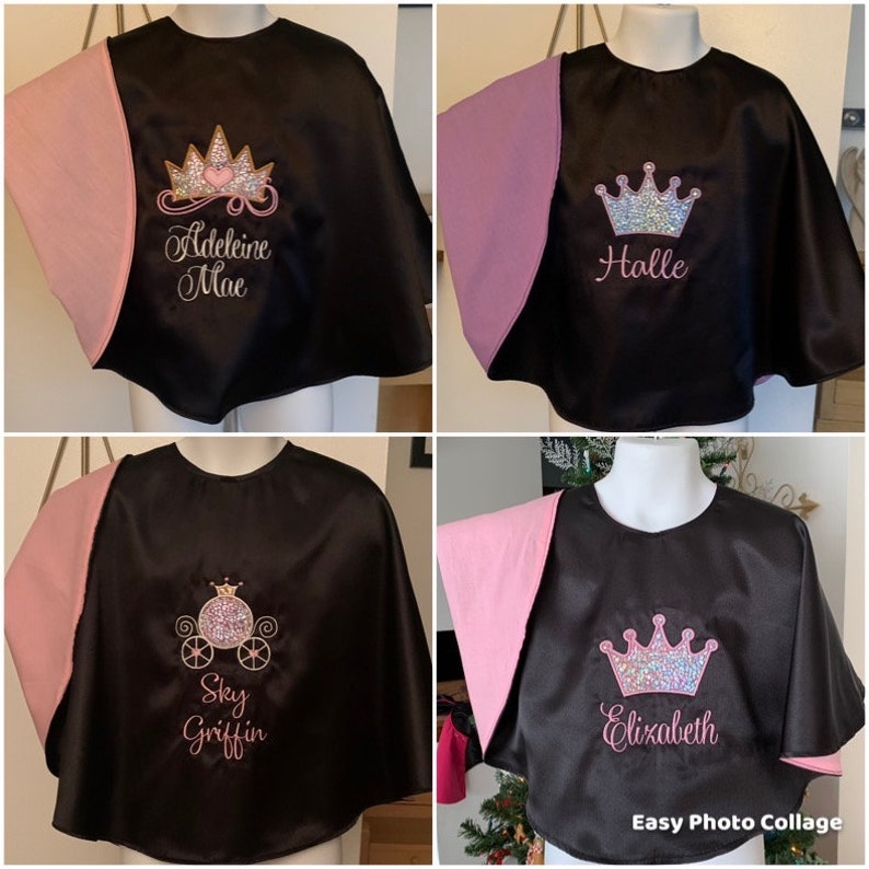 Personalized Embroidered Pageant Cape Makeup Cape Hair Cape - Etsy