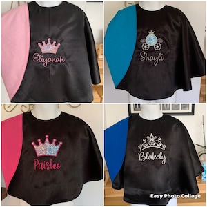 Personalized Embroidered Pageant Cape Makeup Cape Hair Cape Girls ...
