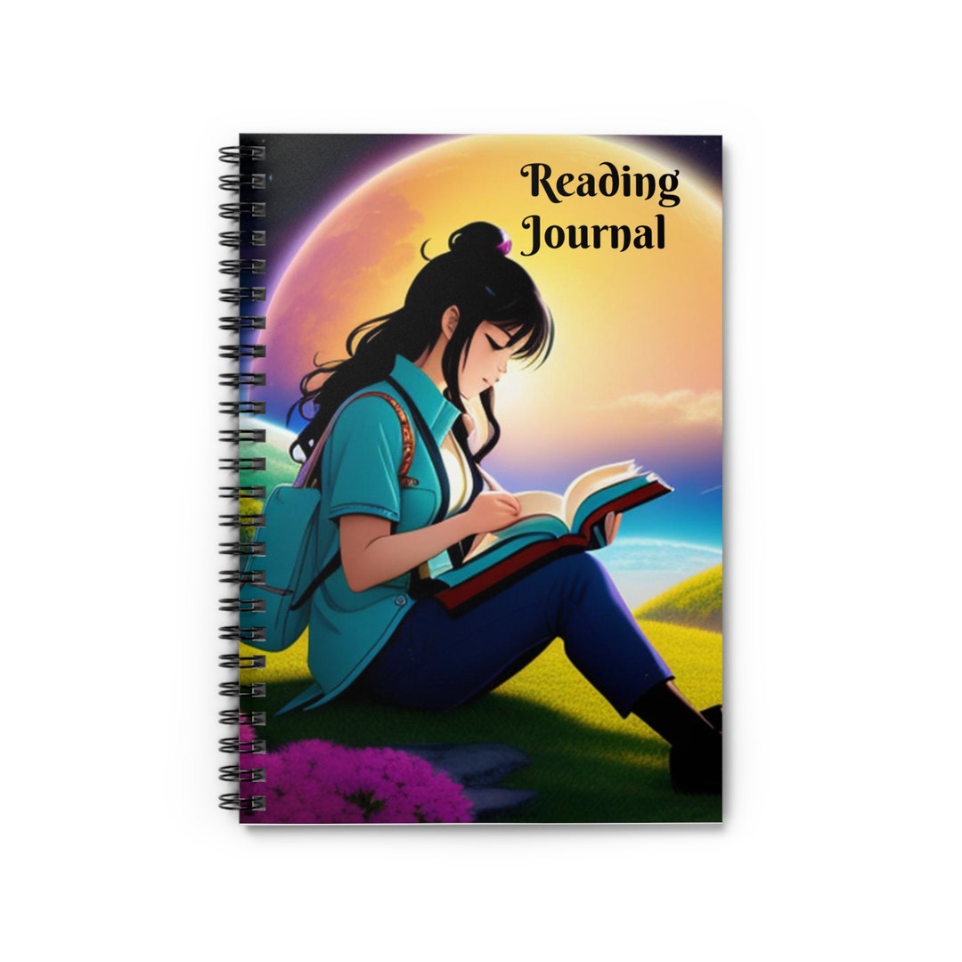 Anime Reading Journal, Colorful Spiral Notebook - Ruled Line, Anime ...