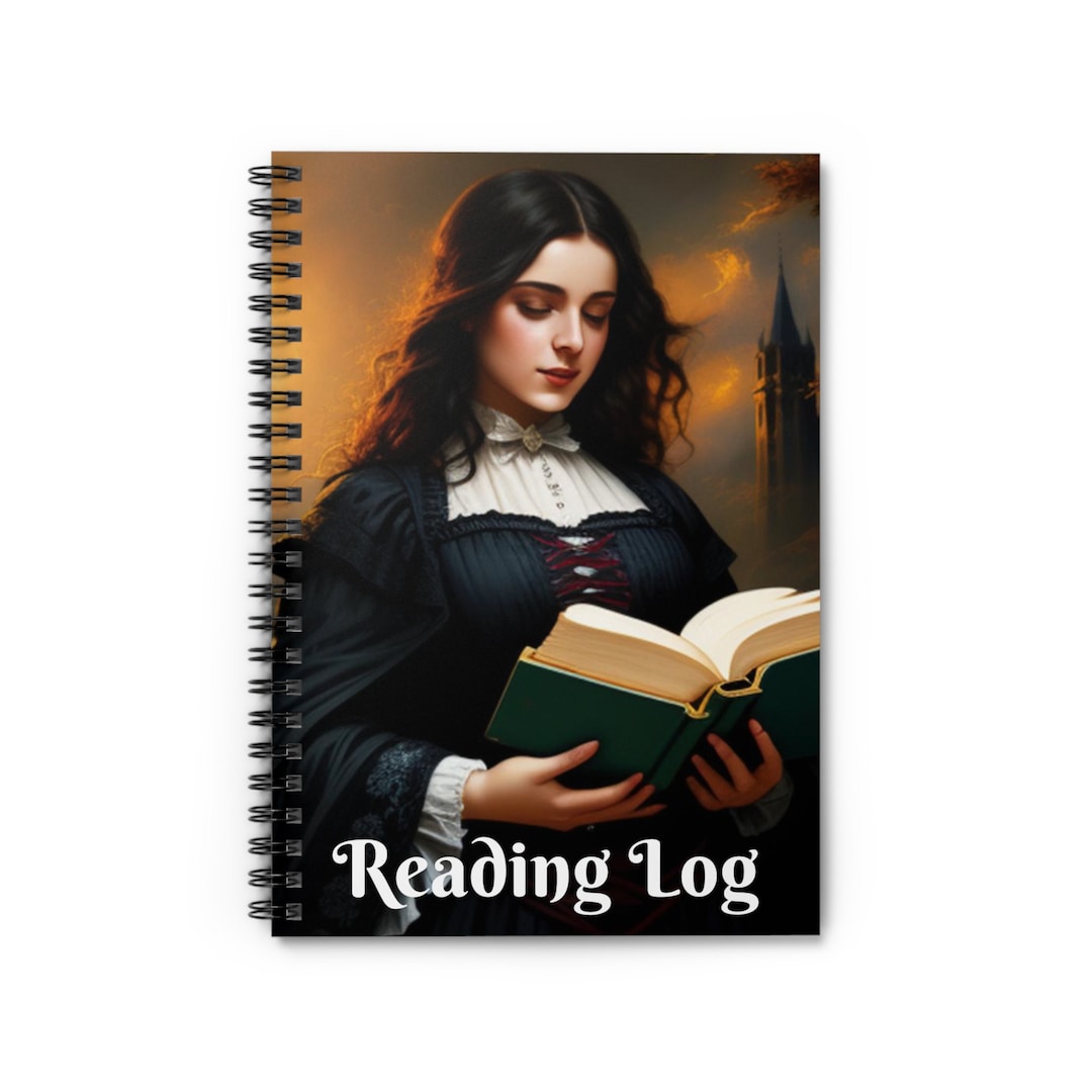Victorian Gothic Reading Journal, Colorful, Dark Spiral Notebook ...