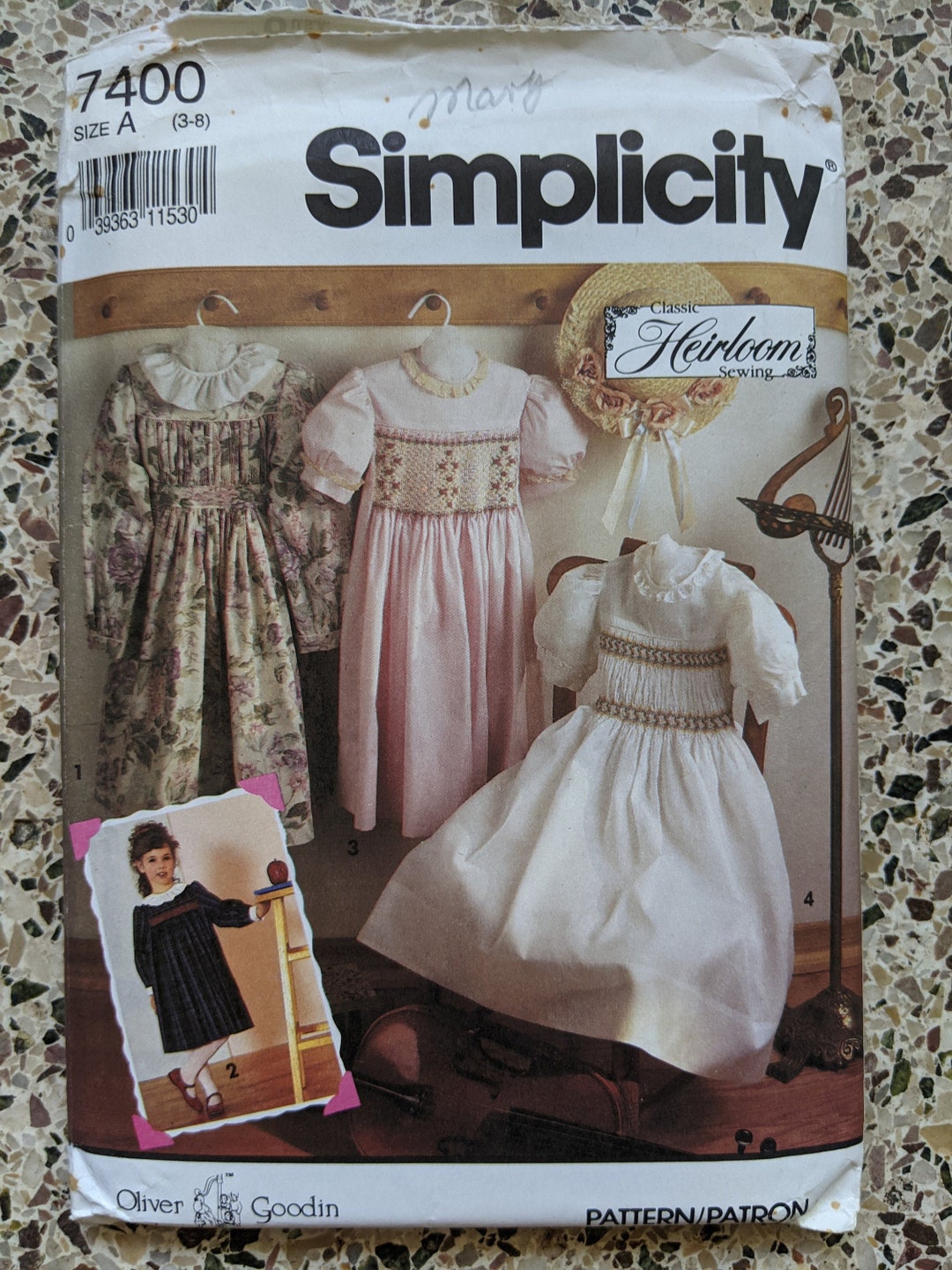 Simplicity 7400 Heirloom Sewing Pattern Uncut Vintage Frock 90s 1990's ...