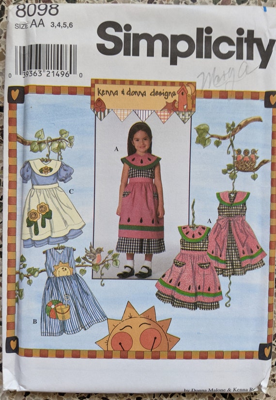 Simplicity 8522 Sewing Pattern Vintage Children's and | Etsy