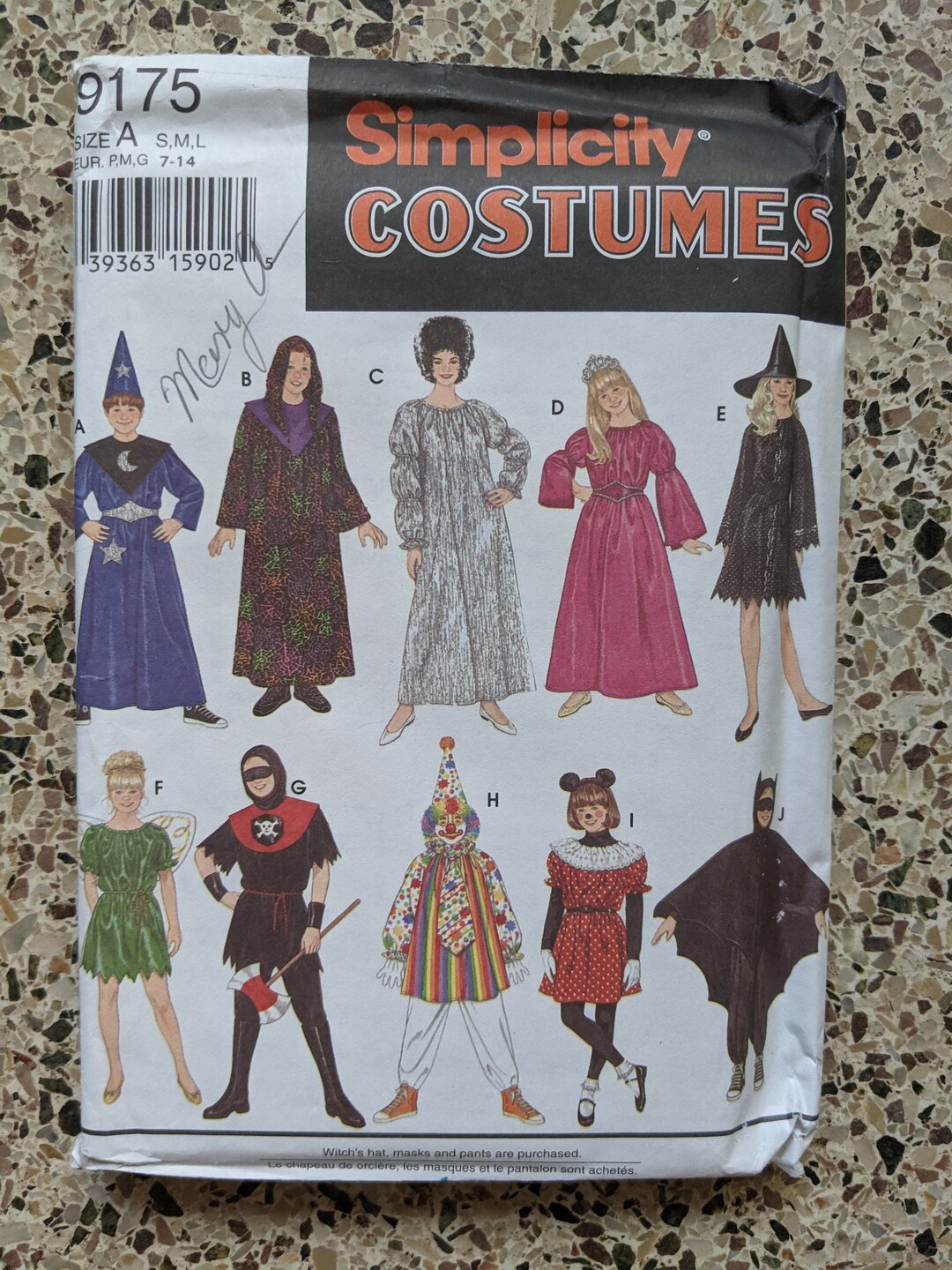 Simplicity Costumes 9175 Kids Halloween, Wizard, Horror, Princess ...