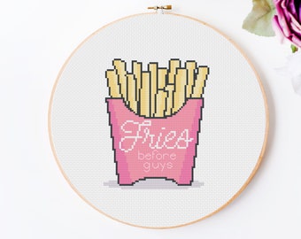 Fries Before Guys Cross Stitch Pattern Instant PDF Download - Etsy