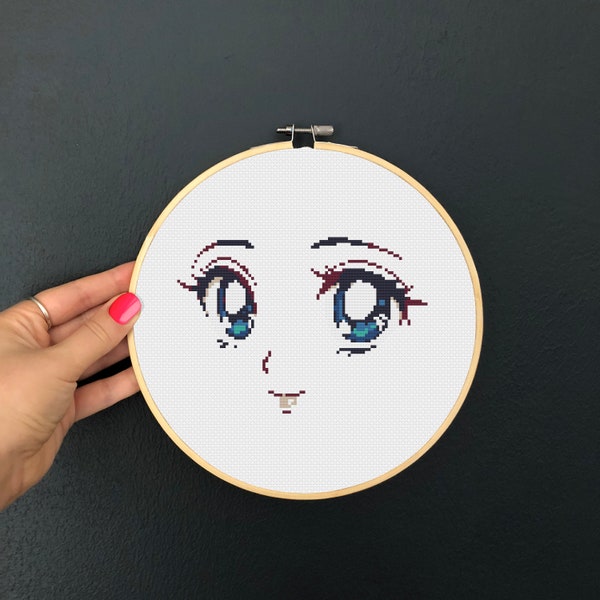 Anime Cross Stitch Kit - Etsy