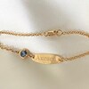 Ruby Baby ID July Birthstone Bracelet in 14K Solid Gold, Gold Baby ...