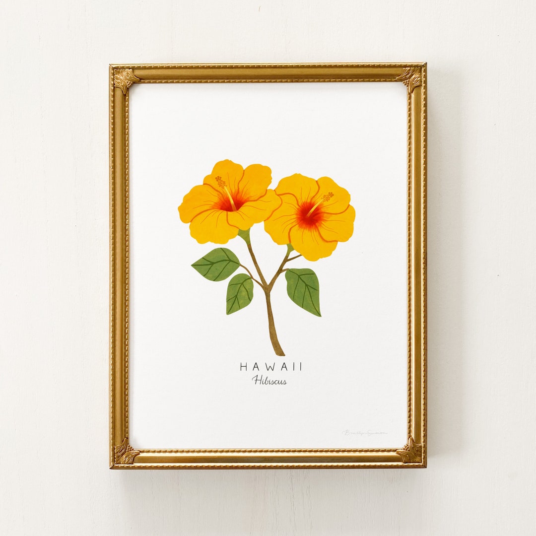 Hawaii State Flower Print | CUSTOMIZABLE | Hawaii State Flower ...