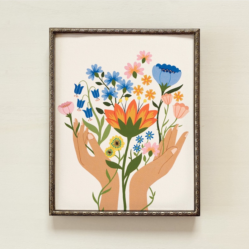 Folk Art Flowers - Etsy