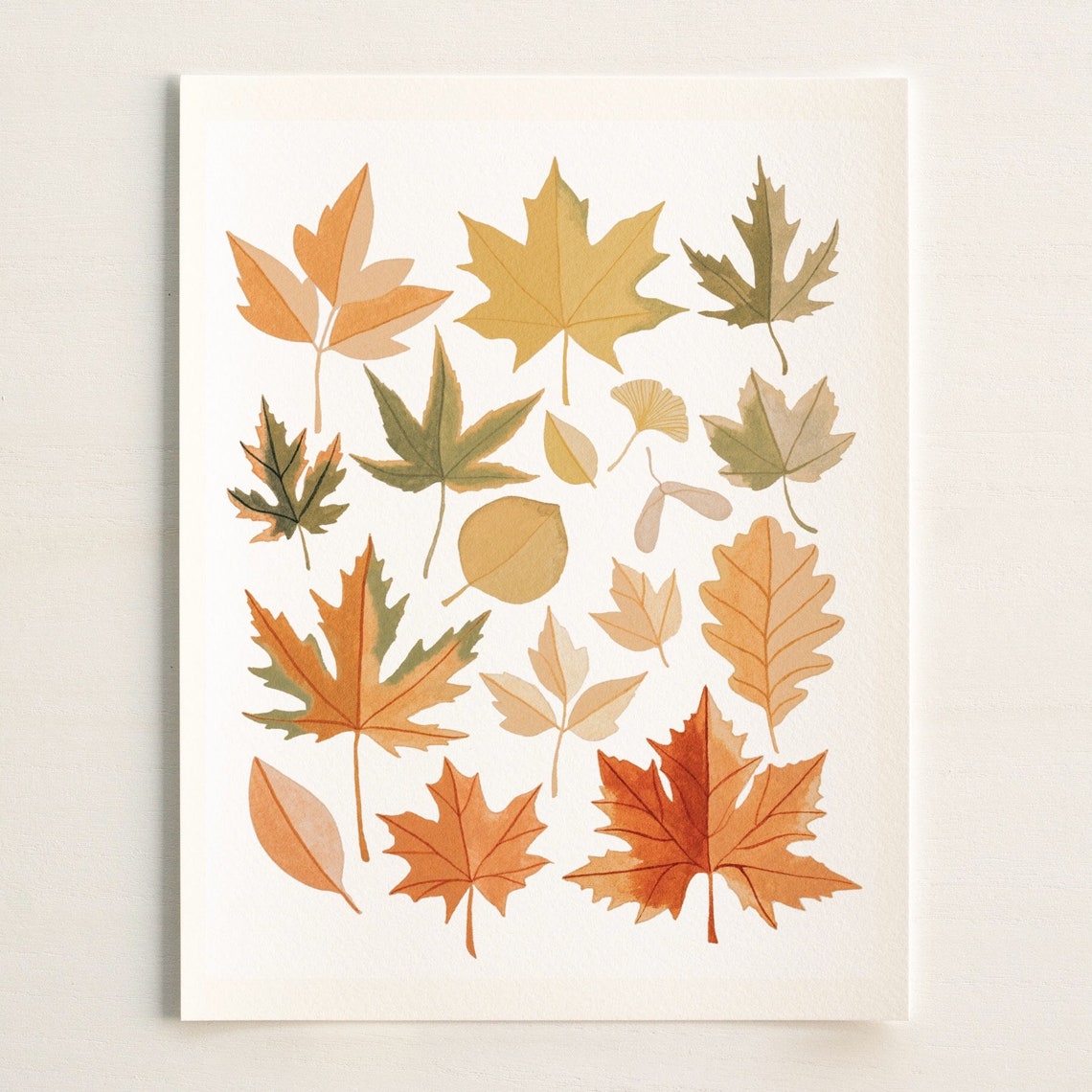 Autumn Leaves Art Print, Fall Leaves Decor, Autumn Wall Art, Fall ...
