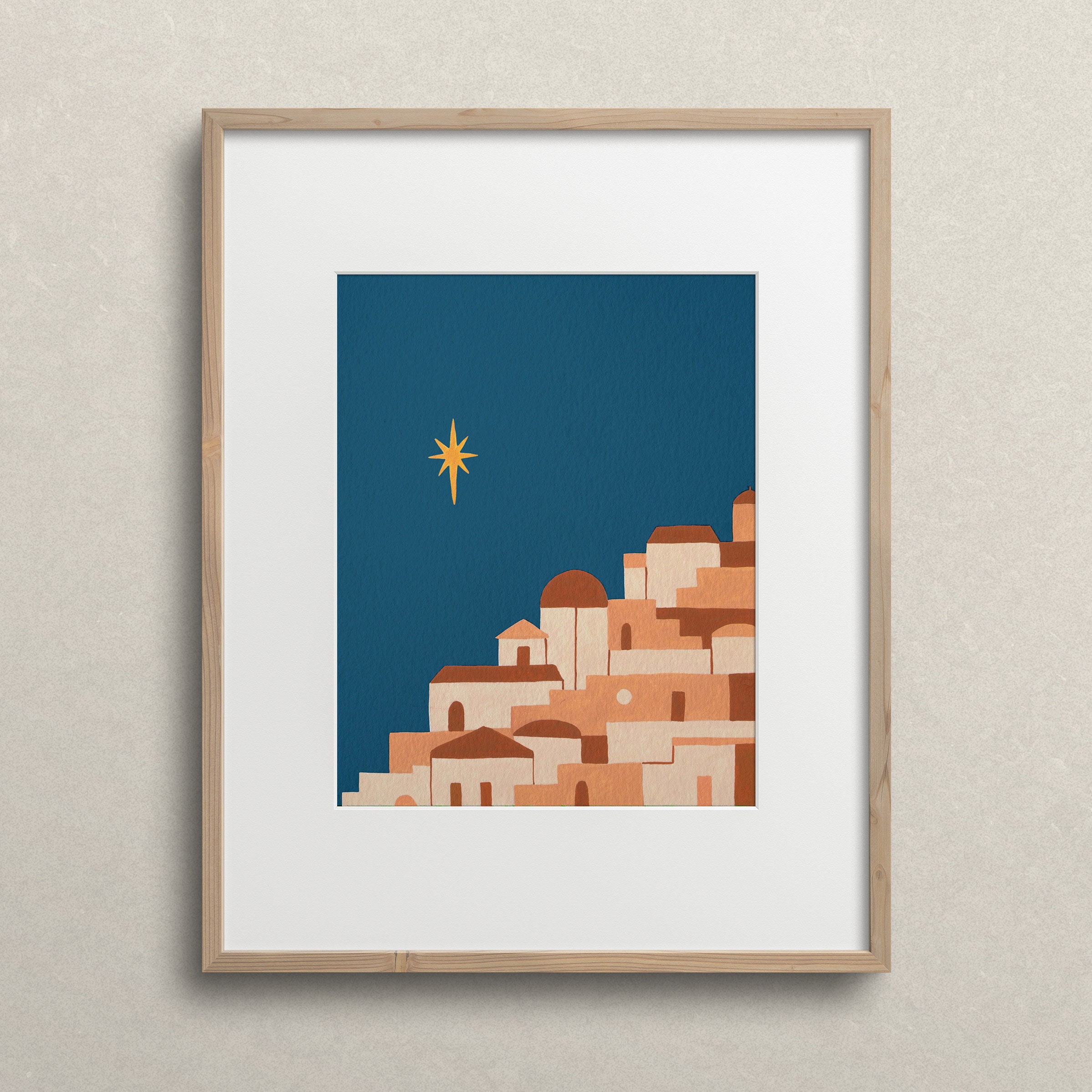 Town of Bethlehem Art Print Colorful Holiday Decor Modern - Etsy
