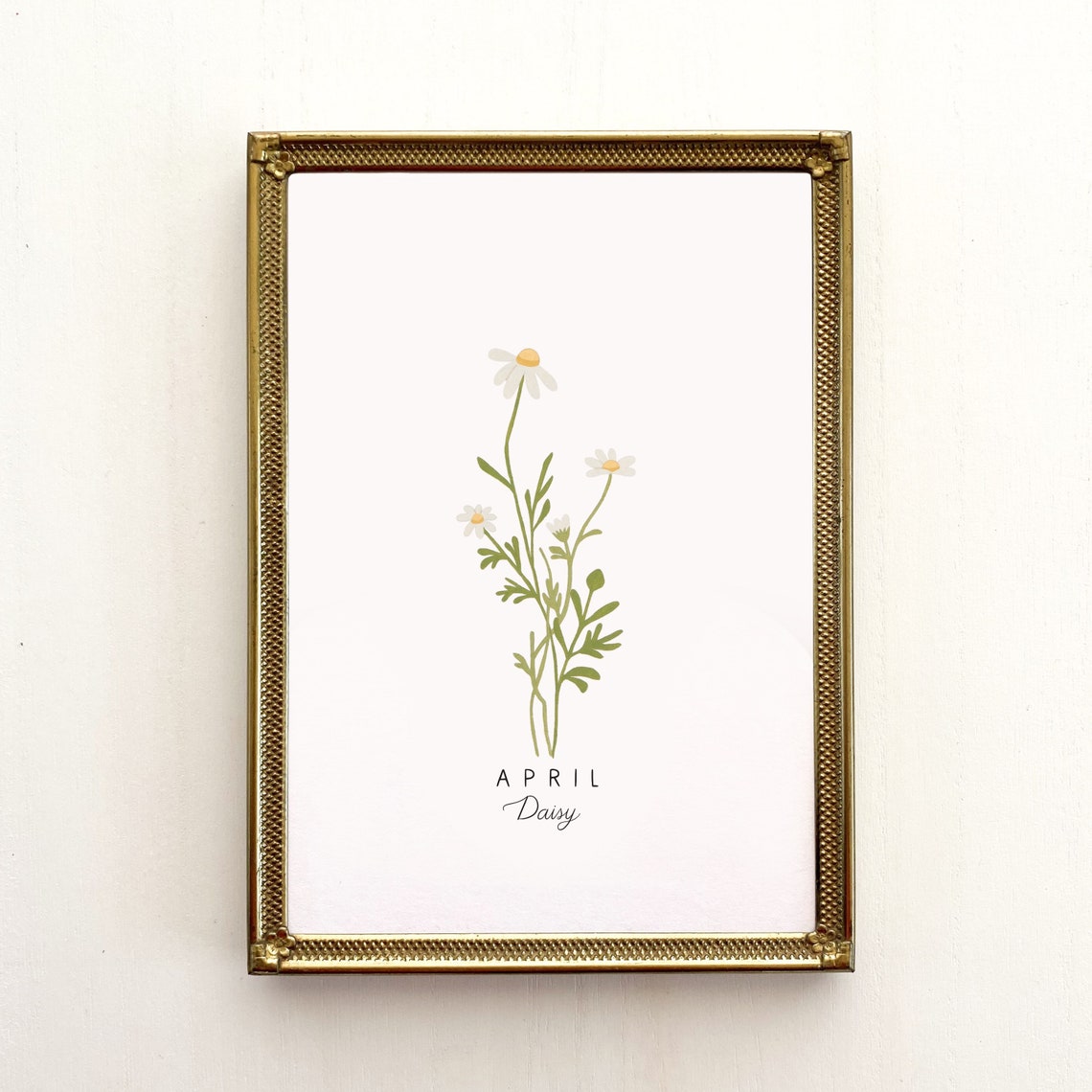 April Birth Flower Print April Birth Month Flower Daisy - Etsy