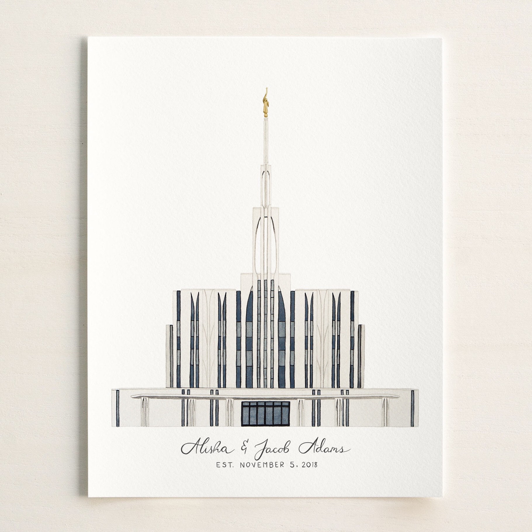 Seattle Temple Watercolor Seattle Temple Print Seattle - Etsy