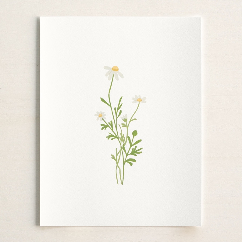 April Birth Flower Print April Birth Month Flower Daisy - Etsy