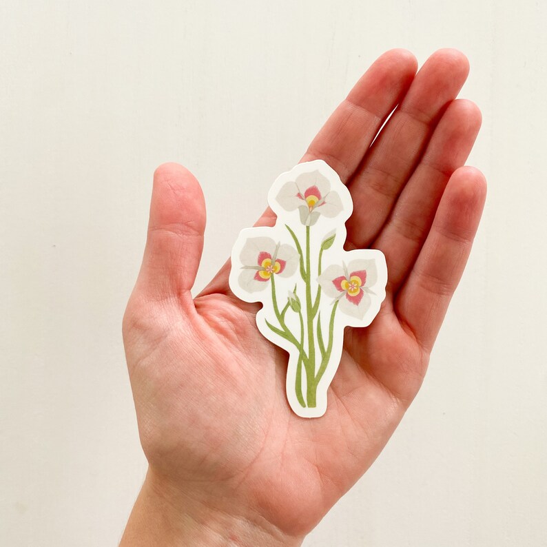 Utah State Flower Sticker Utah State Flower Sego Lily | Etsy