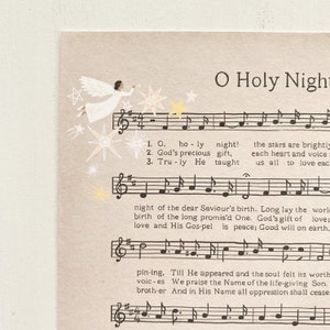 O Holy Night Art Print | Christmas Music, Colorful Christmas Decor ...