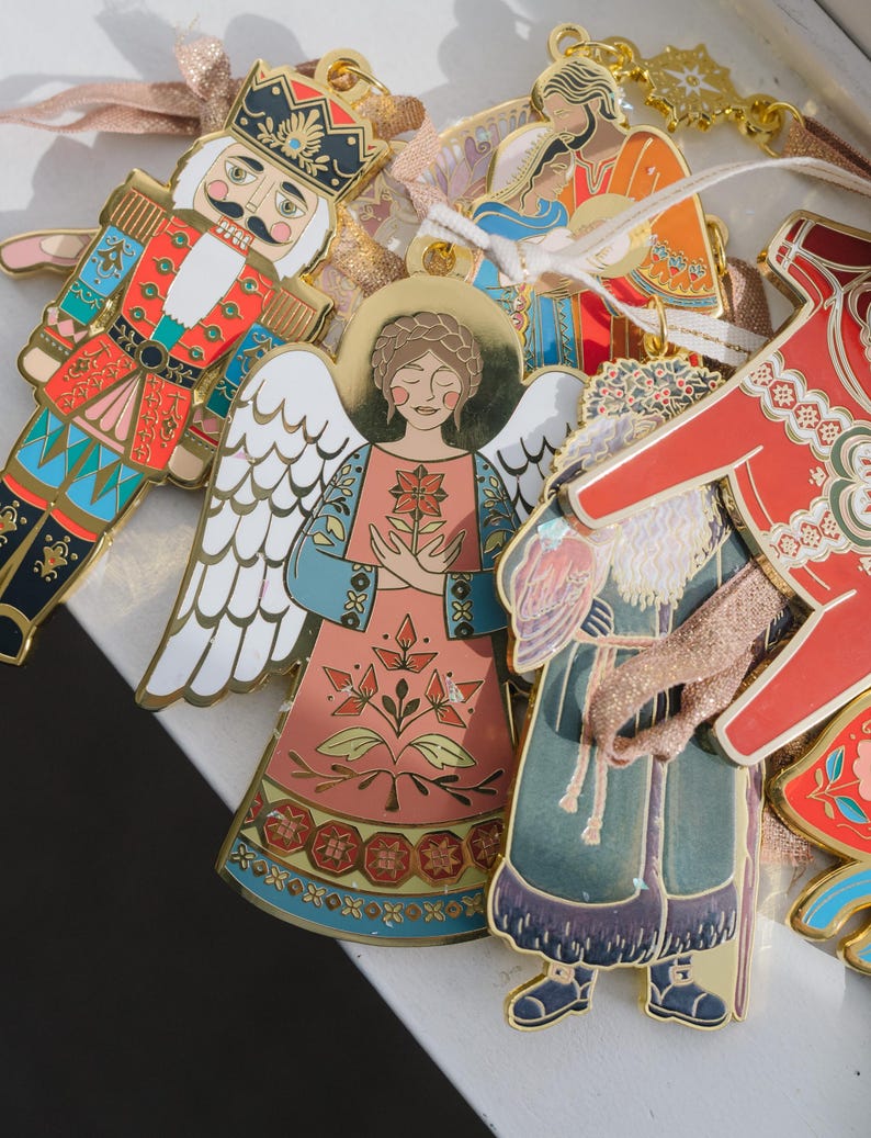 Folk Angel Christmas Ornament | Guardian Angel Gift - Etsy