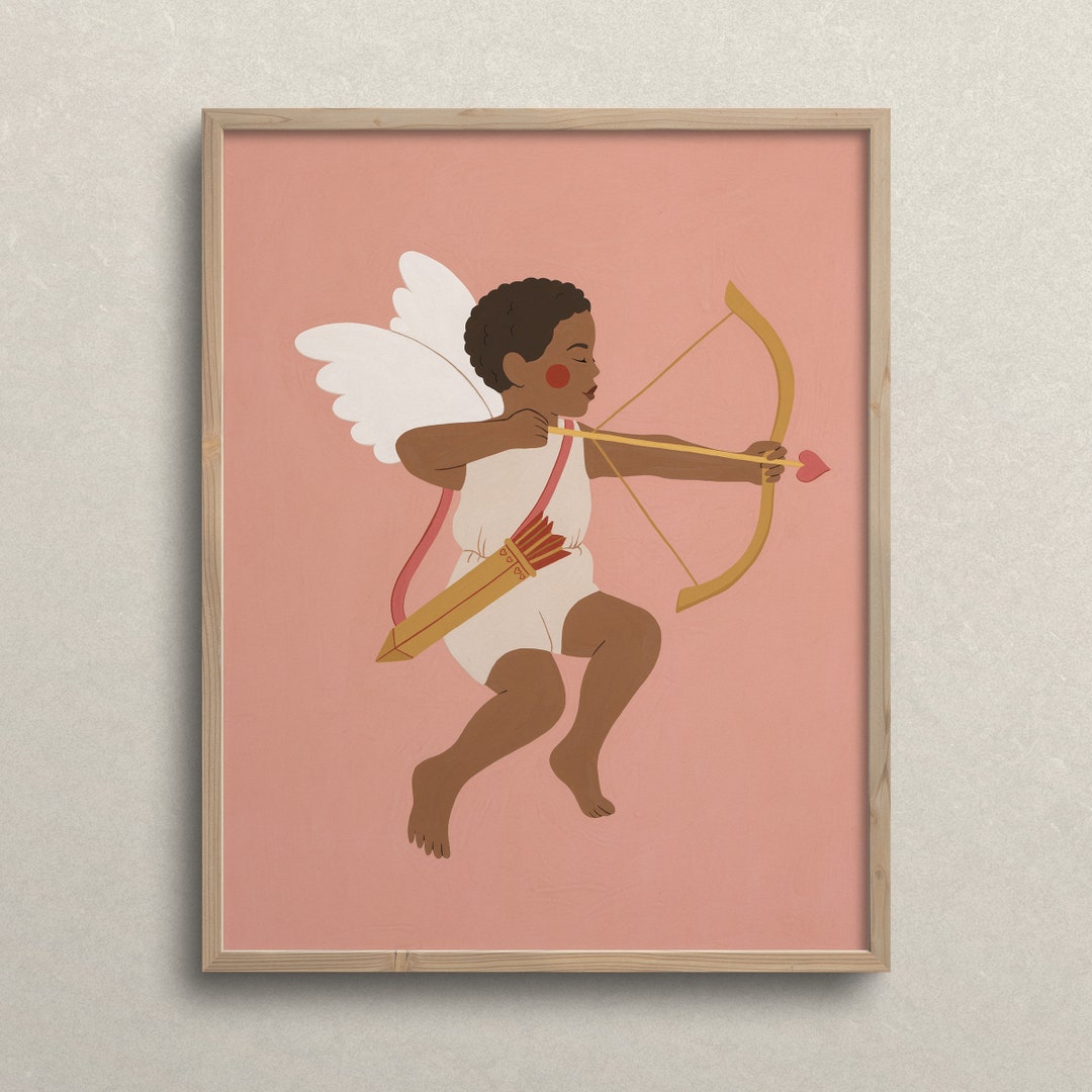 Valentines Day Art Print, Valentine's Day Print, Cupid, Valentine ...