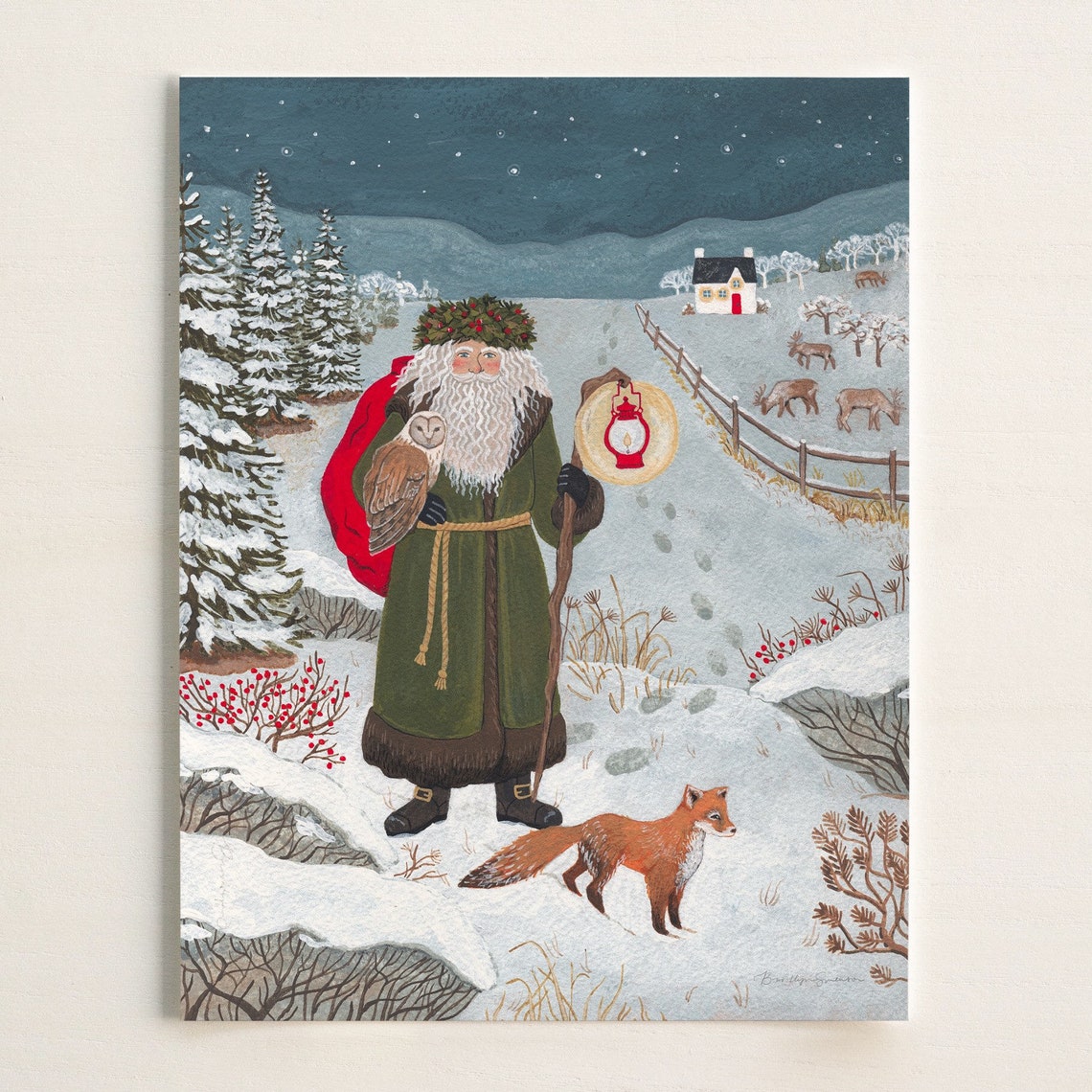 Father Christmas | Father Christmas Art Print, Santa Claus Print ...