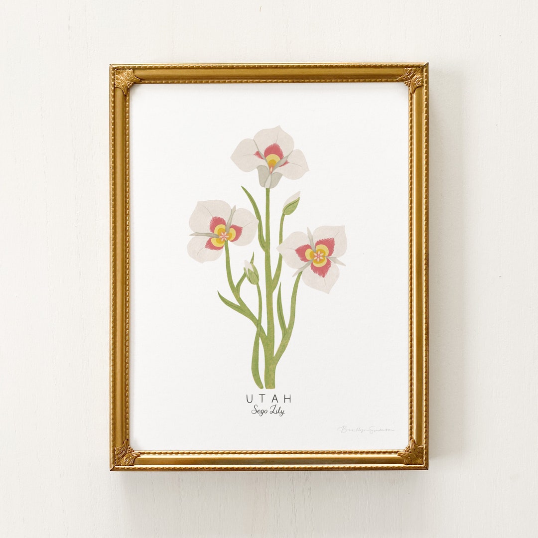 Utah State Flower Print | CUSTOMIZABLE | Utah State Flower Art, Utah ...