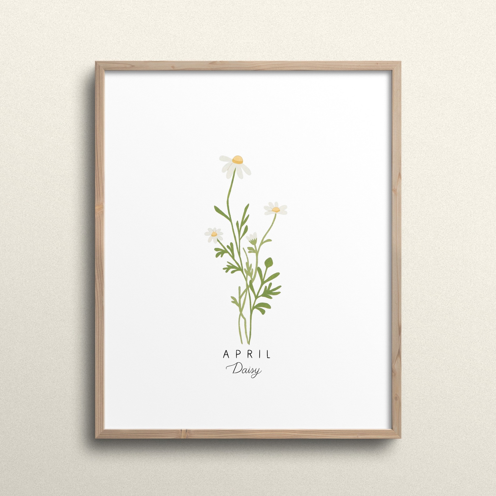 April Birth Flower Print April Birth Month Flower Daisy - Etsy
