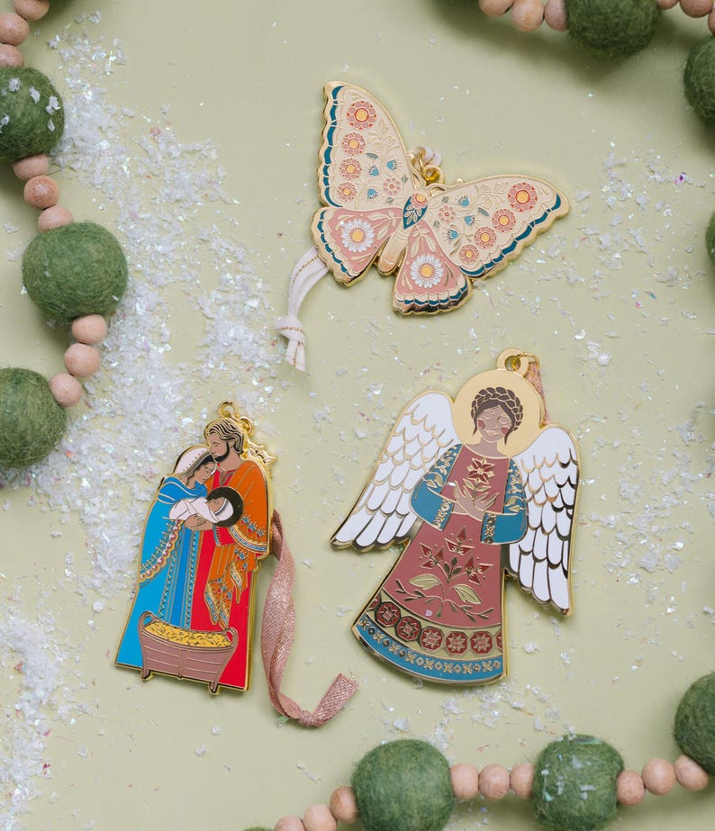 Folk Angel Christmas Ornament | Guardian Angel Gift - Etsy