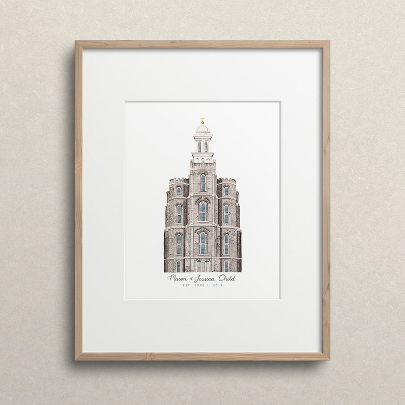 Logan Temple Watercolor Print Logan Temple Logan Temple Art - Etsy