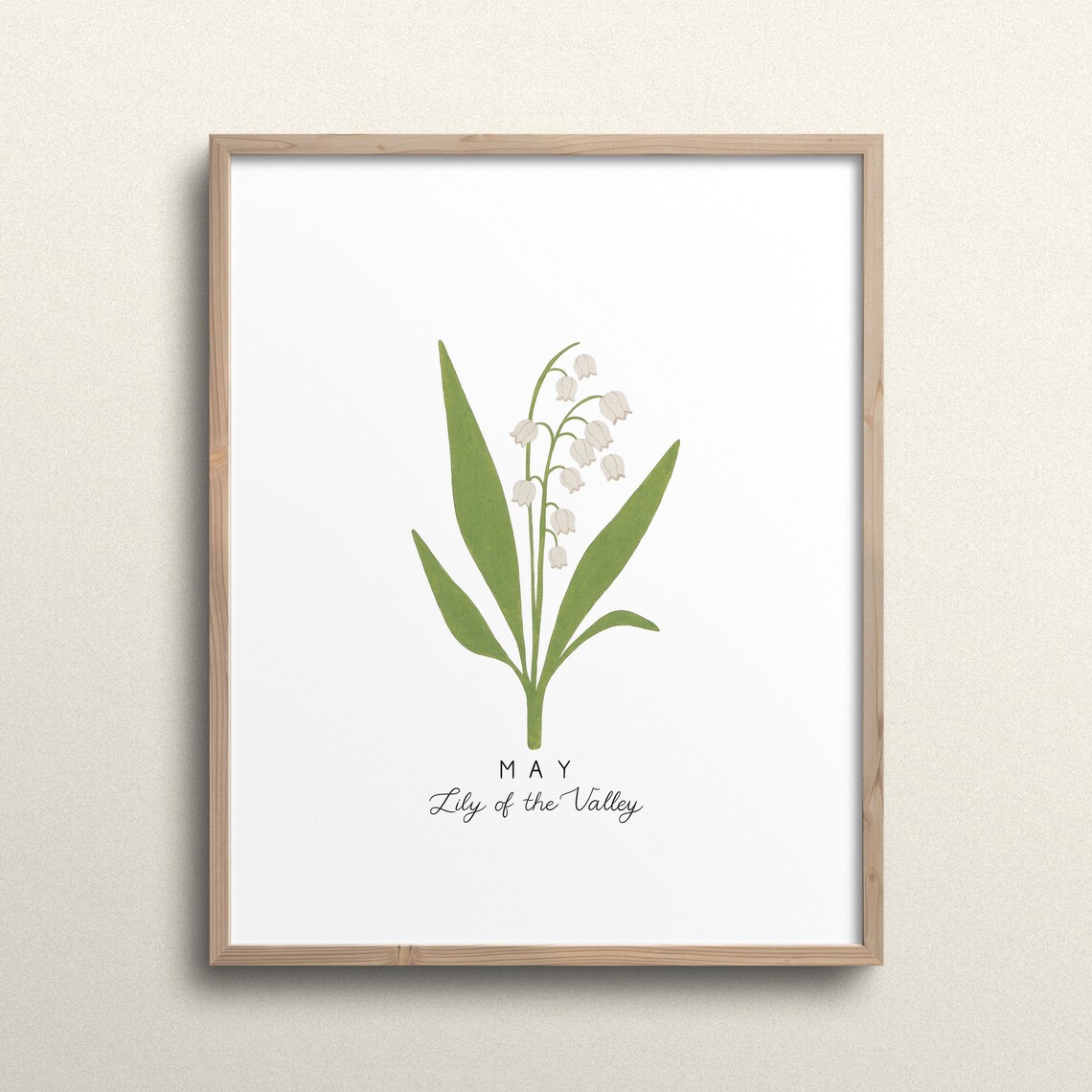 May Birth Flower Print May Birth Month Flower Lily Flower | Etsy