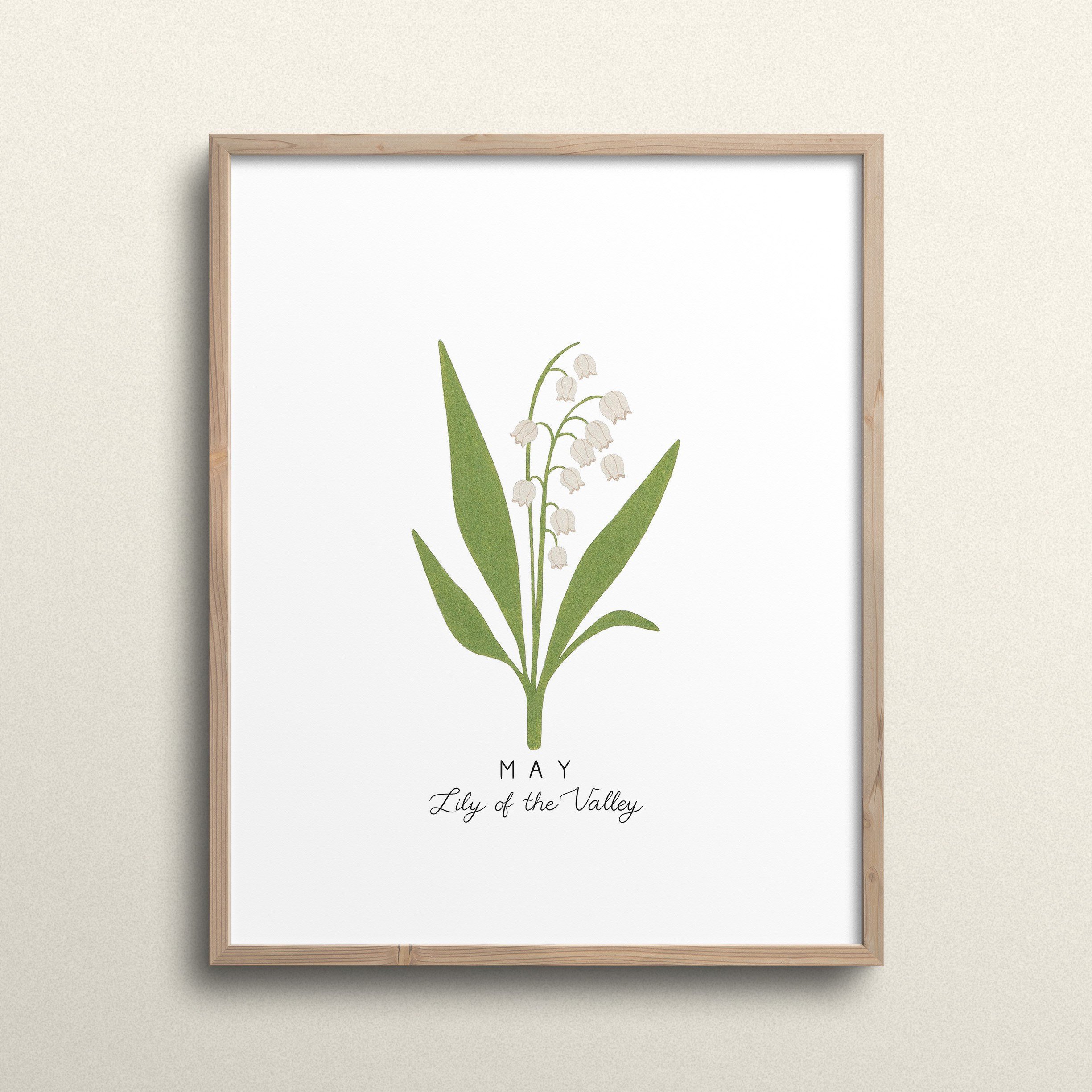 May Birth Flower Print May Birth Month Flower Lily Flower | Etsy