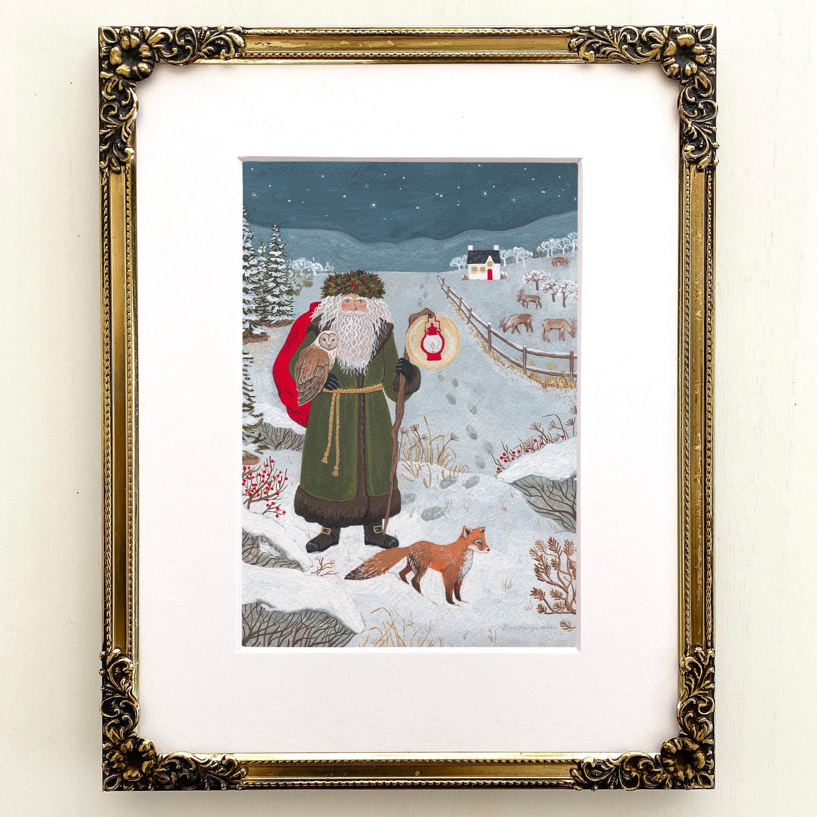 Father Christmas | Father Christmas Art Print, Santa Claus Print ...