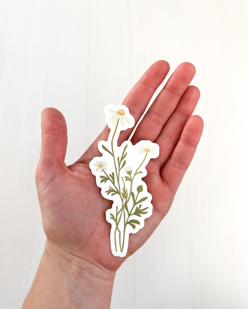 April Birth Flower Sticker April Birth Month Flower Daisy | Etsy