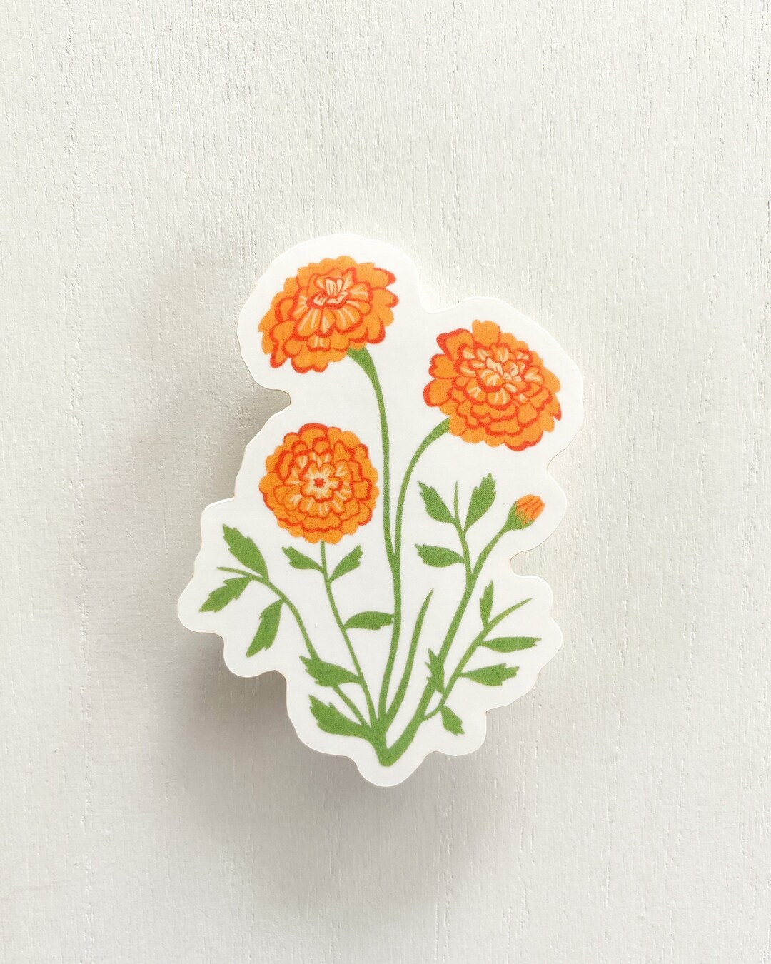 October Birth Flower Sticker, October Birth Month Flower, Marigold ...